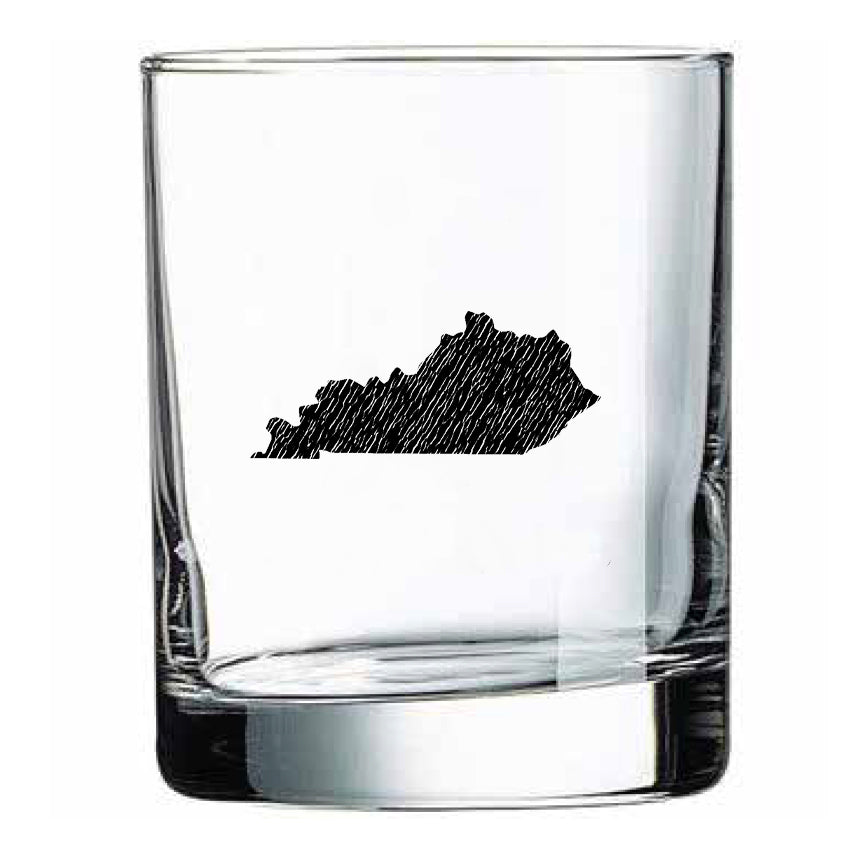 Kentucky Shape Rocks Glass | Layne Wilson