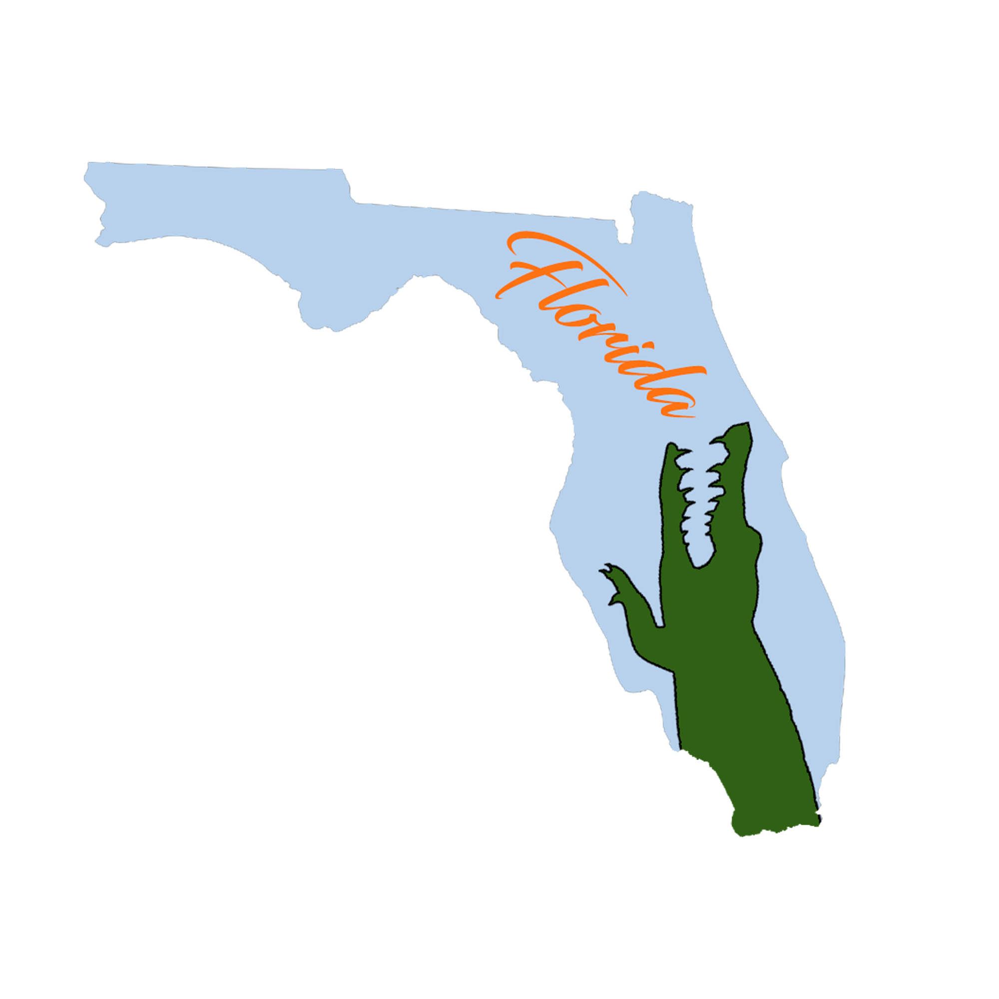 Florida Shape Alligator Wooden Magnet | Layne Wilson