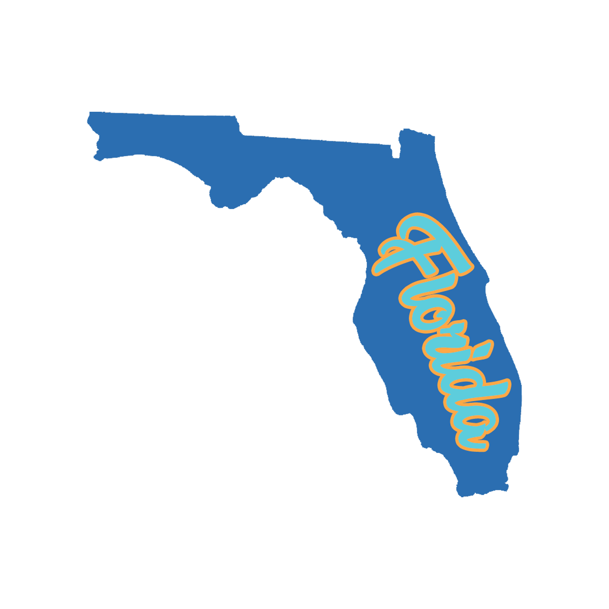 Florida Script in Blue and Orange | Layne Wilson